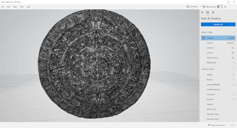 Aztec Calendar 3D Print Model 3D Print Stl File - Etsy