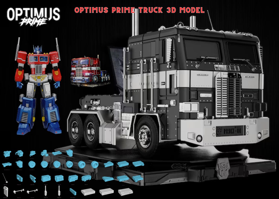 Optimus Prime Truck 3D Model Print Multiparts 3D Stl File - Etsy