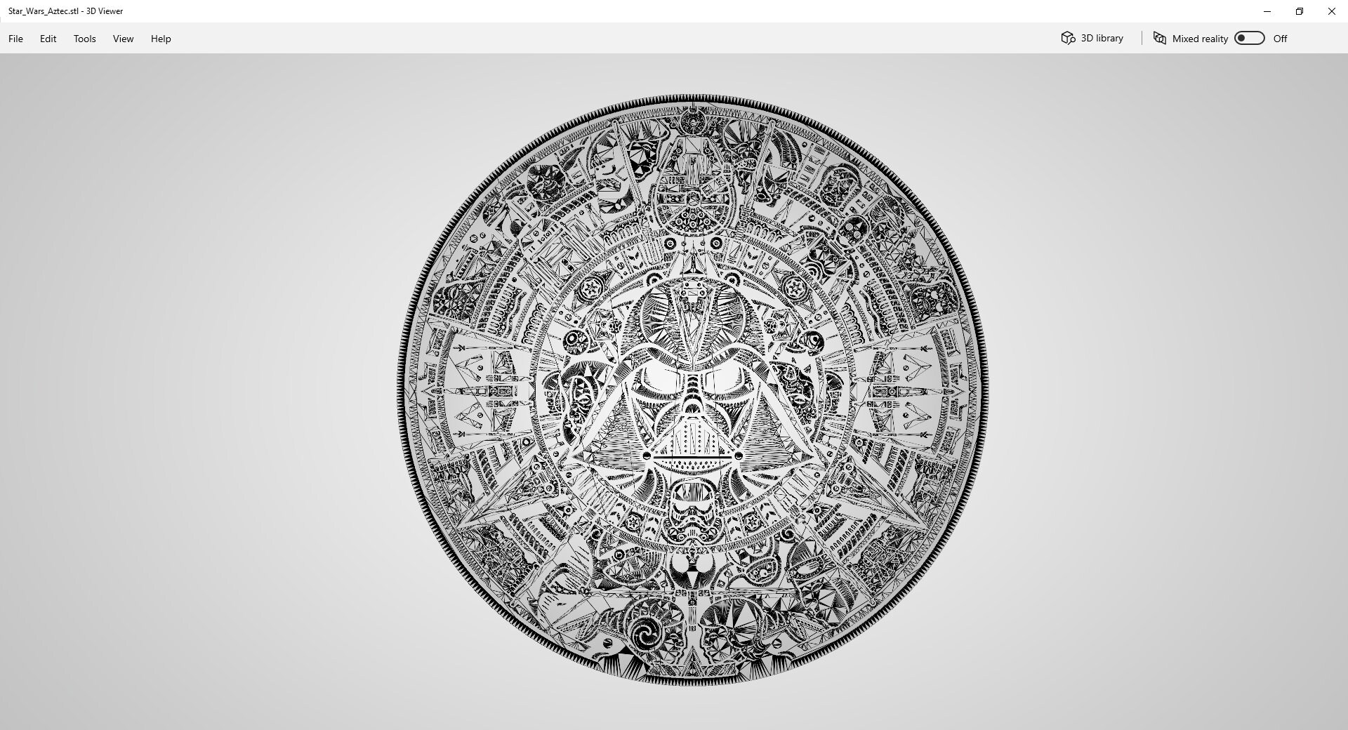 Calendar Stl Star Wars Stl Aztec 3D Model Print File - Etsy