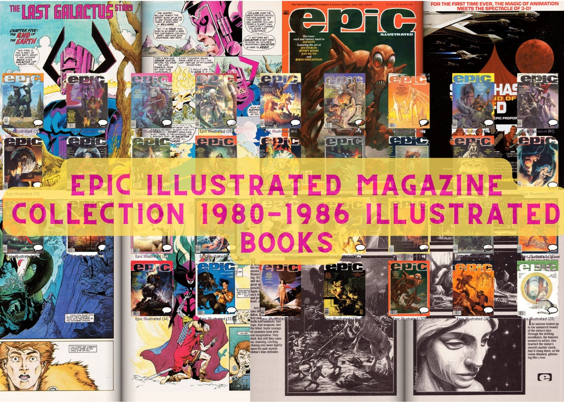 Digital Magazine Epic Illustrated Book Journals - Etsy