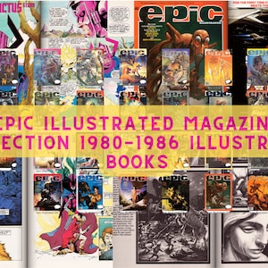 Digital Magazine Epic Illustrated Book Journals - Etsy