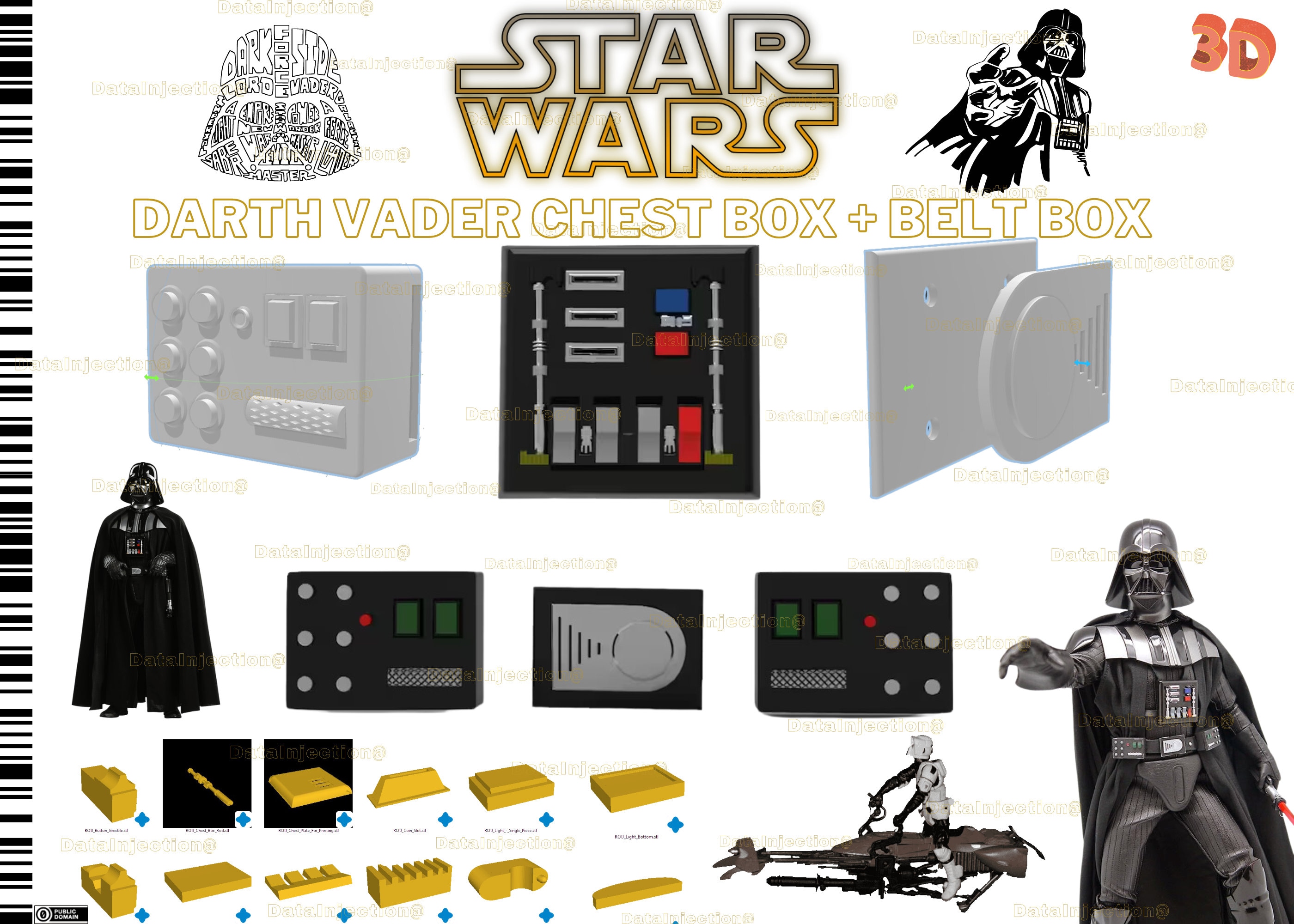 Darth Vader Chest Box Belt Box Armor STL File 3D Print - Etsy