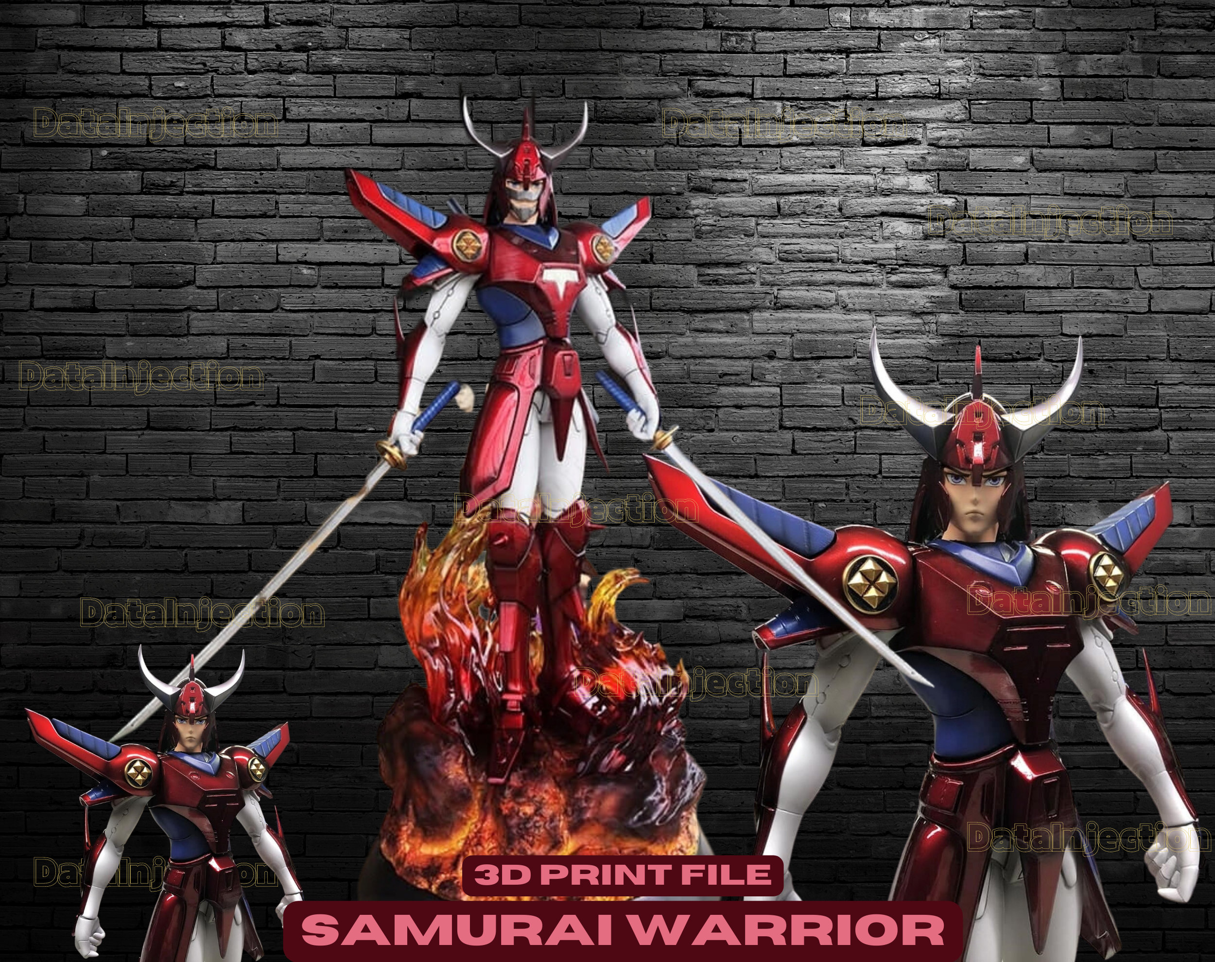 Samurai Stl Warrior Japanease Samuray Stl 3D Model Printer File - Etsy