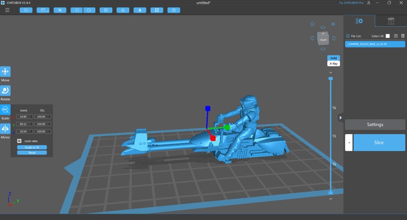 Star Wars Scout Trooper Speeder Bike 3D Model Biker Scouts 3D Print Stl ...