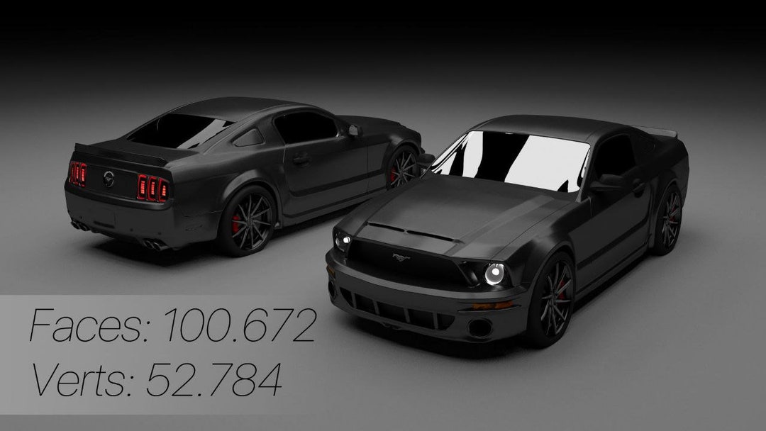 Ford Mustang GT 2010 3D Digital Model 3D Obj File - Etsy