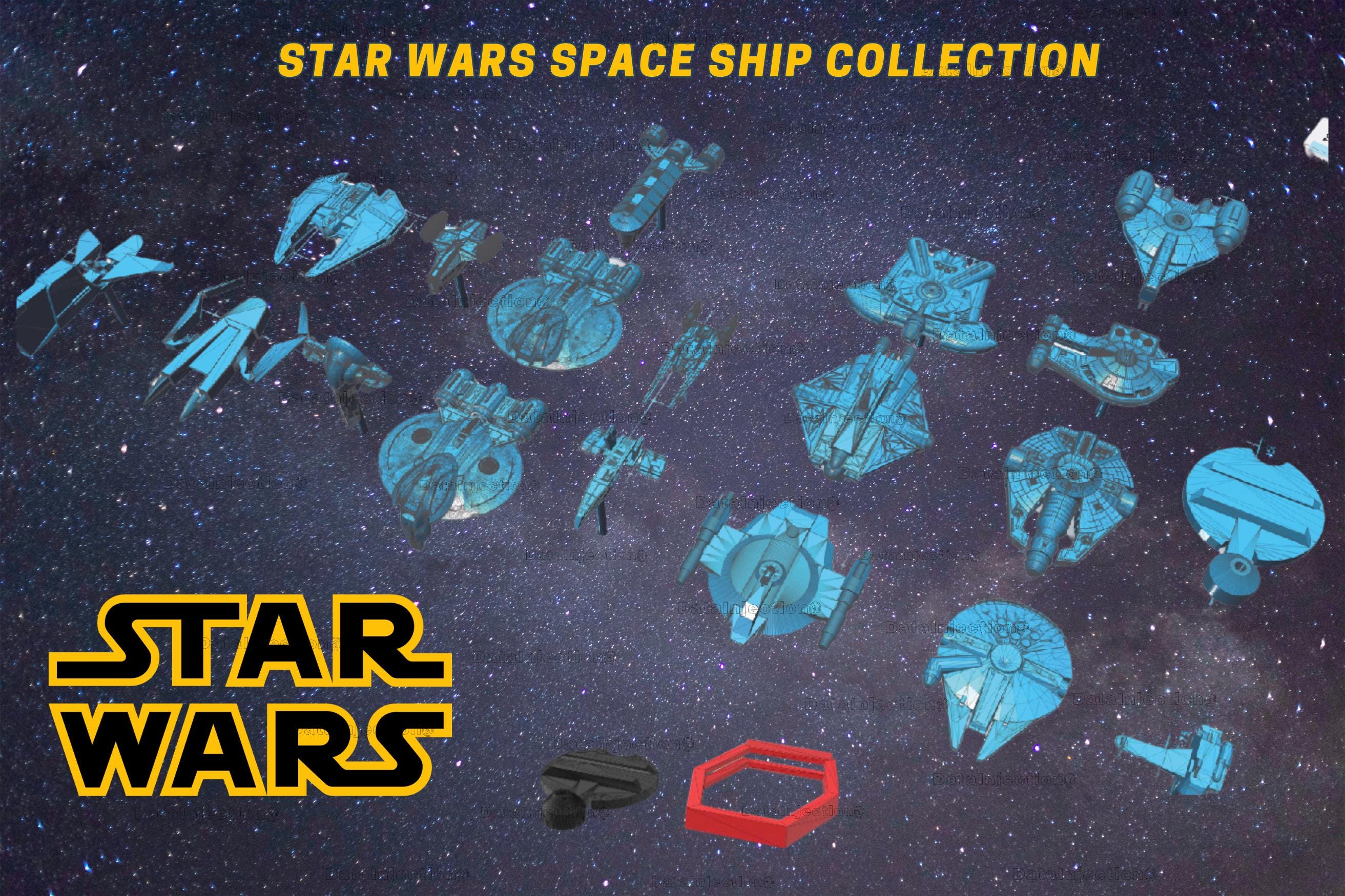 Star Wars Legion Scale Space Ship 3D Model Print File - Etsy
