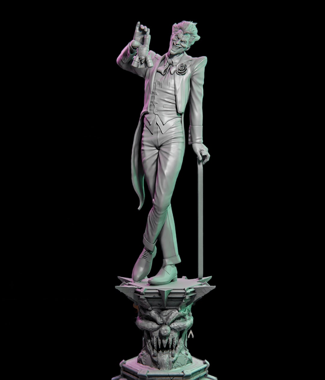 Joker Figure 3d Digital Model Printer Stl File - Etsy