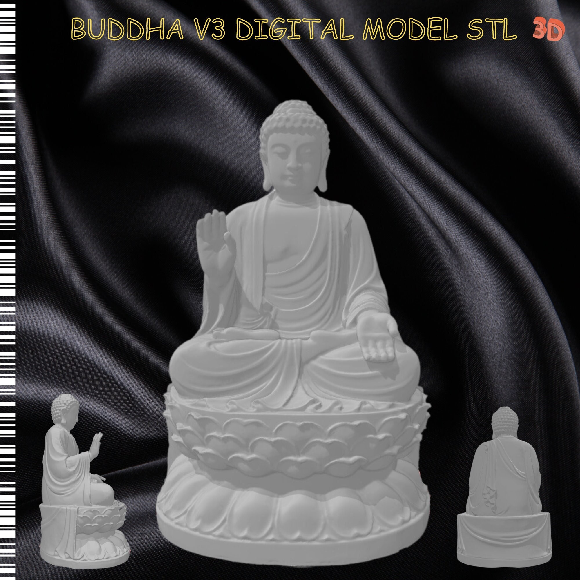 Buddha Statue V3 3D Model Printer Stl File - Etsy