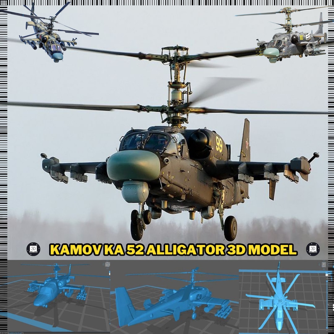 Helicopter Kamov Ka 52 Alligator Digital Model Stl File - Etsy