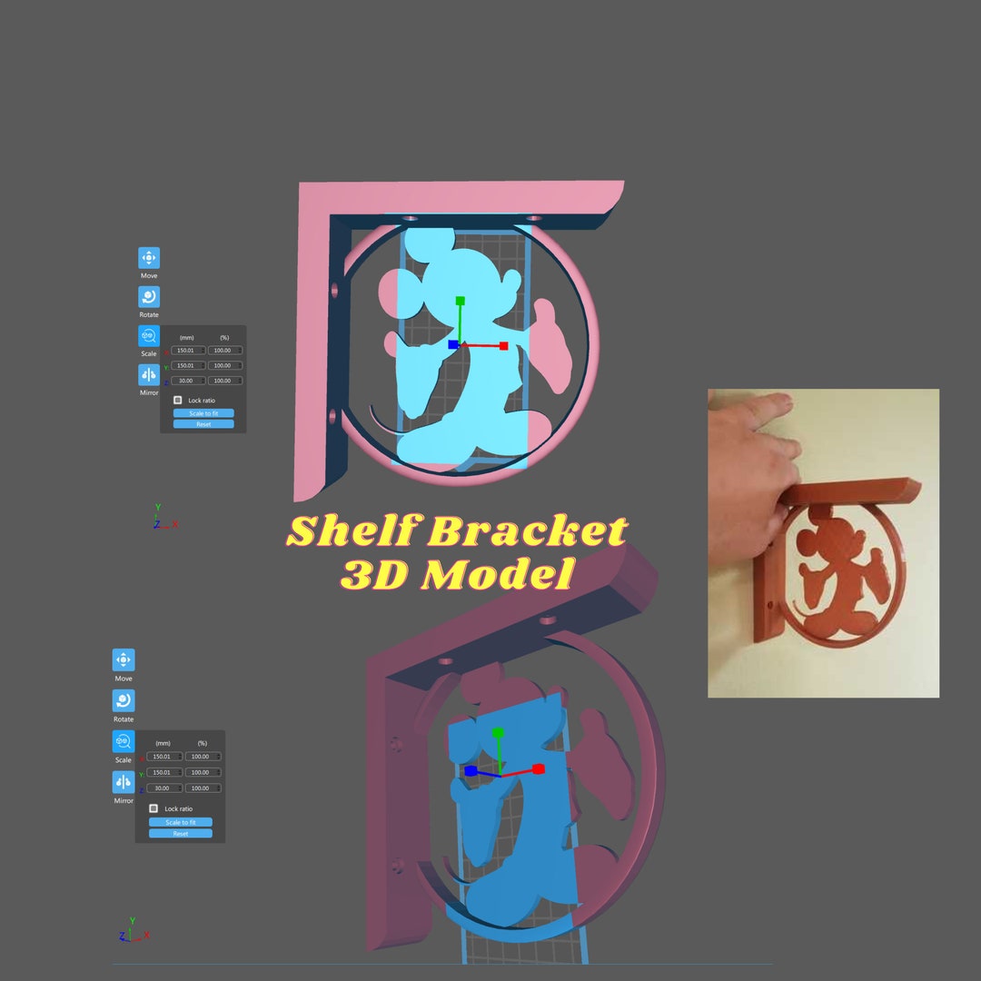 Shelf Bracket 3D Model Cartoon Printer Stl File - Etsy