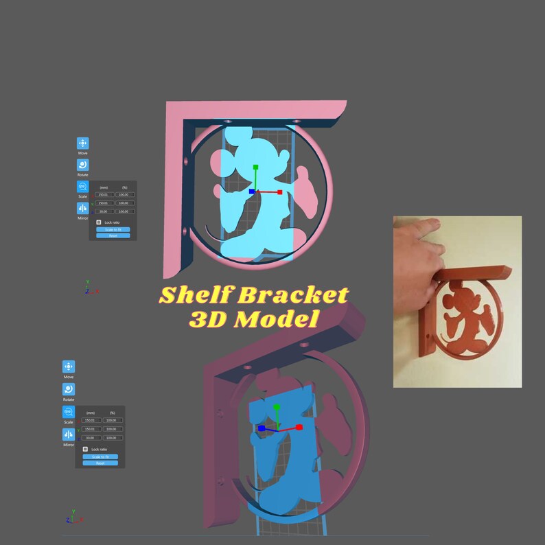 Shelf Bracket 3D Model Cartoon Printer Stl File - Etsy