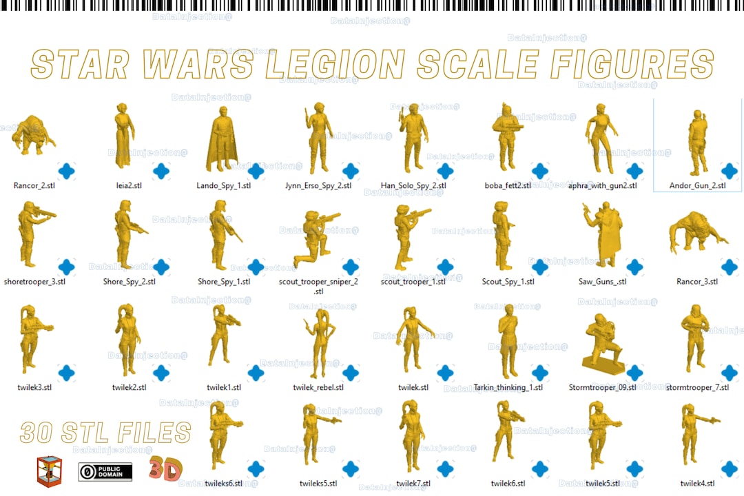Star Wars Legion Scale Figures Stl Model 3D Print - Etsy