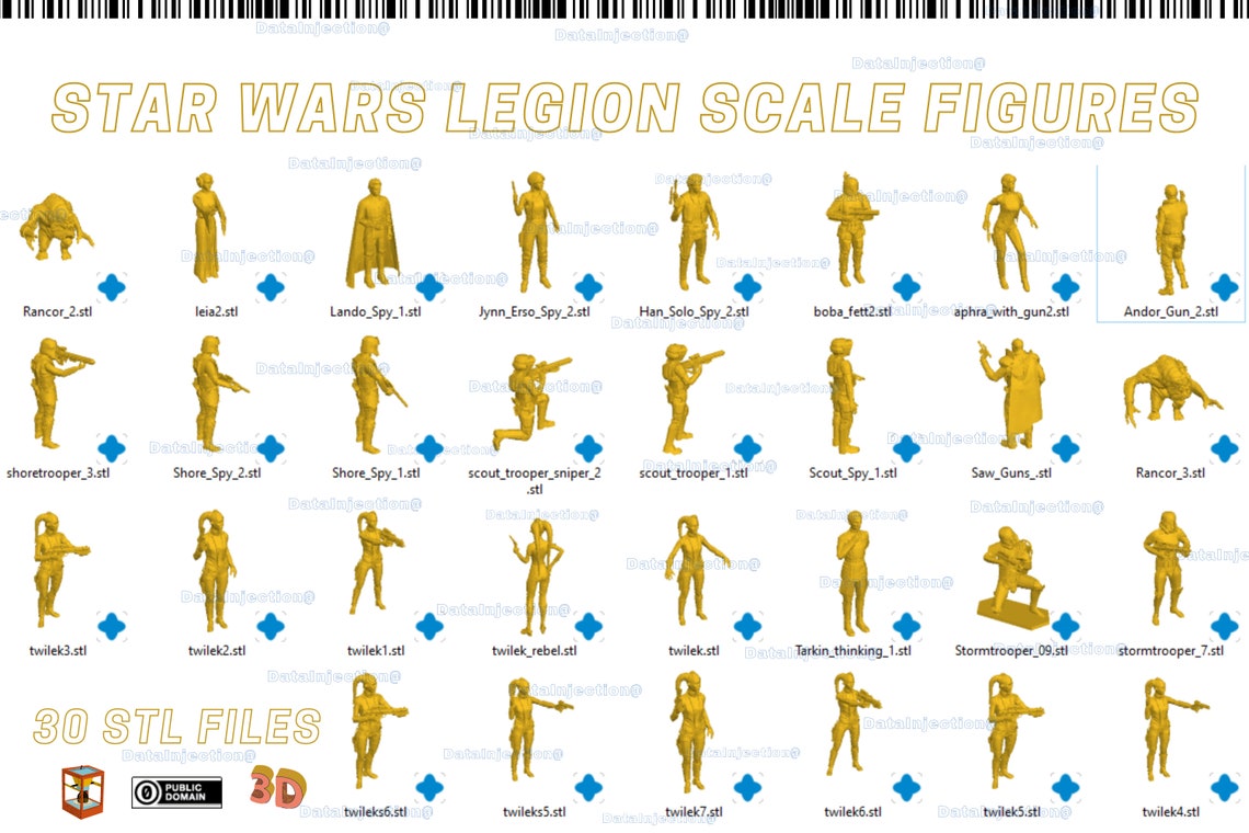 Star Wars Legion Scale Figures Stl Model 3D Print - Etsy