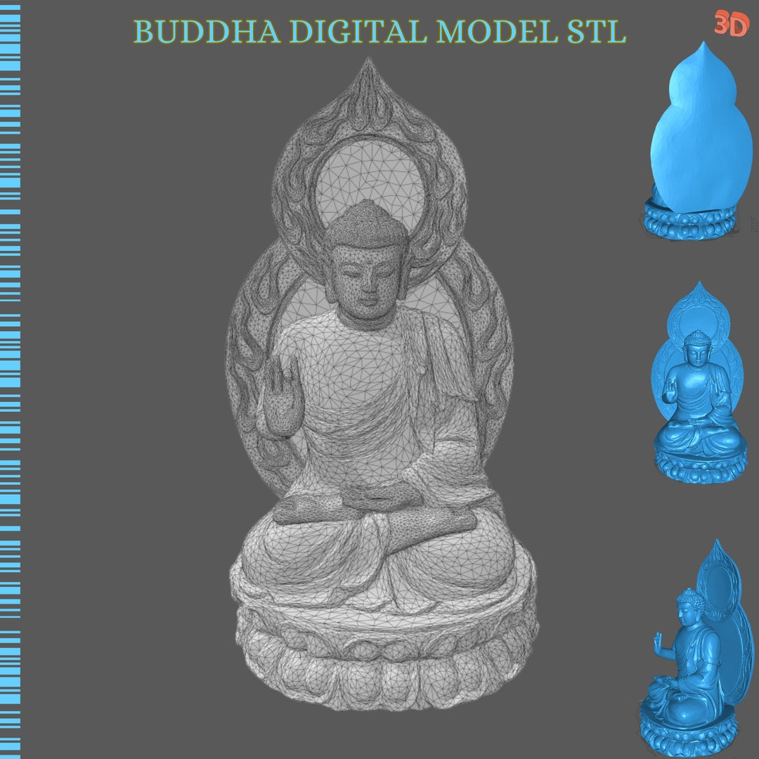 Buddha Statue V2 3D Model Printer Stl File - Etsy New Zealand