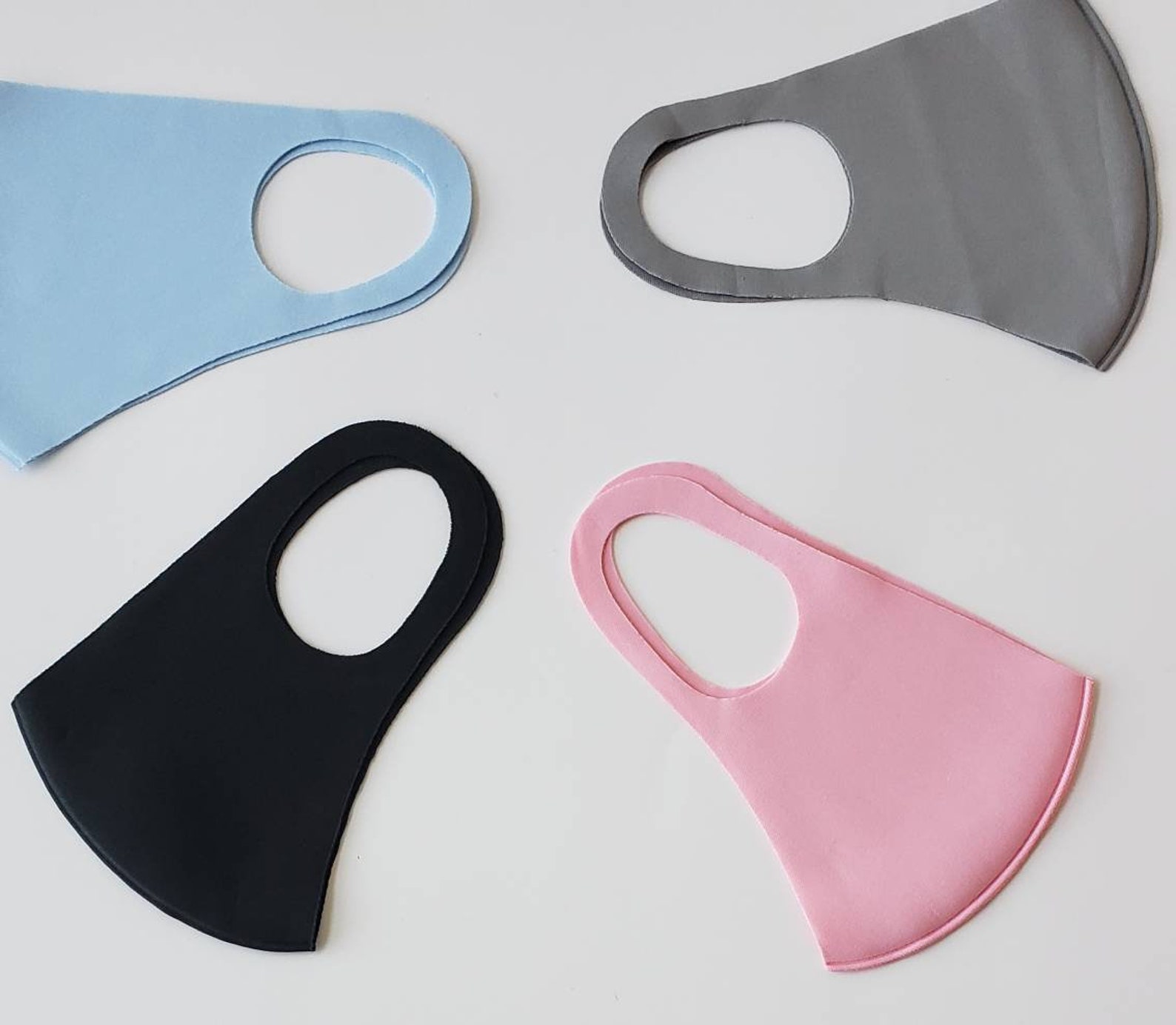 3 PACK Cotton Washable Breathable Unisex Face Masks /Any Color | Etsy