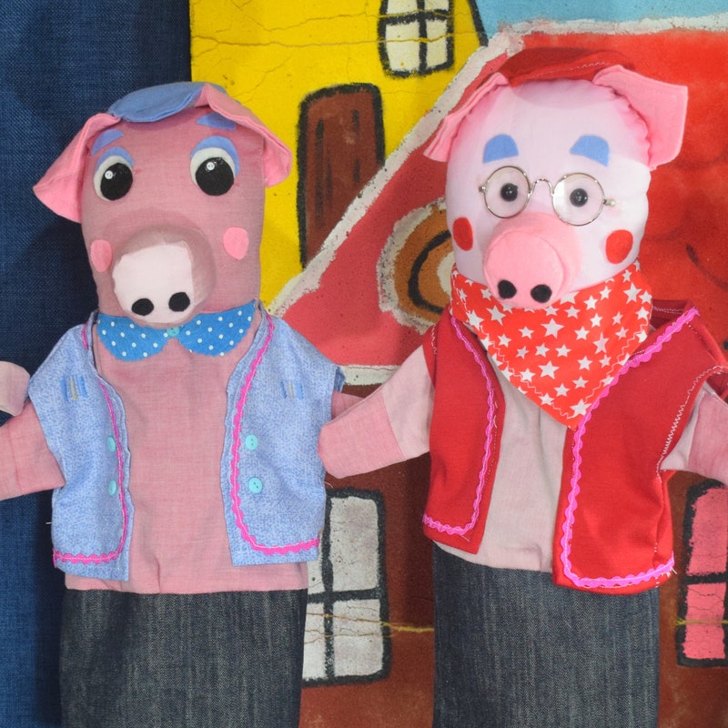 Pig and Wolf Puppets - Etsy