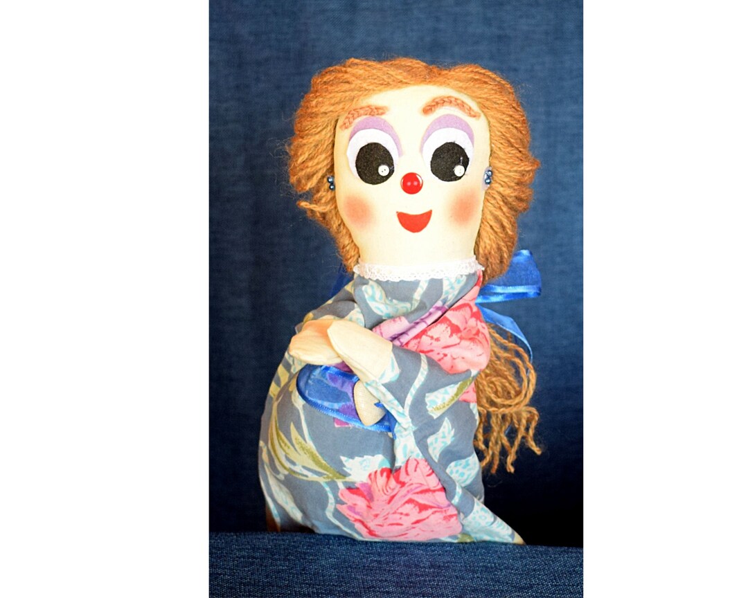 Pregnant Mother Puppet With Baby,role Play 2 Item Handmade Glovepuppet ...