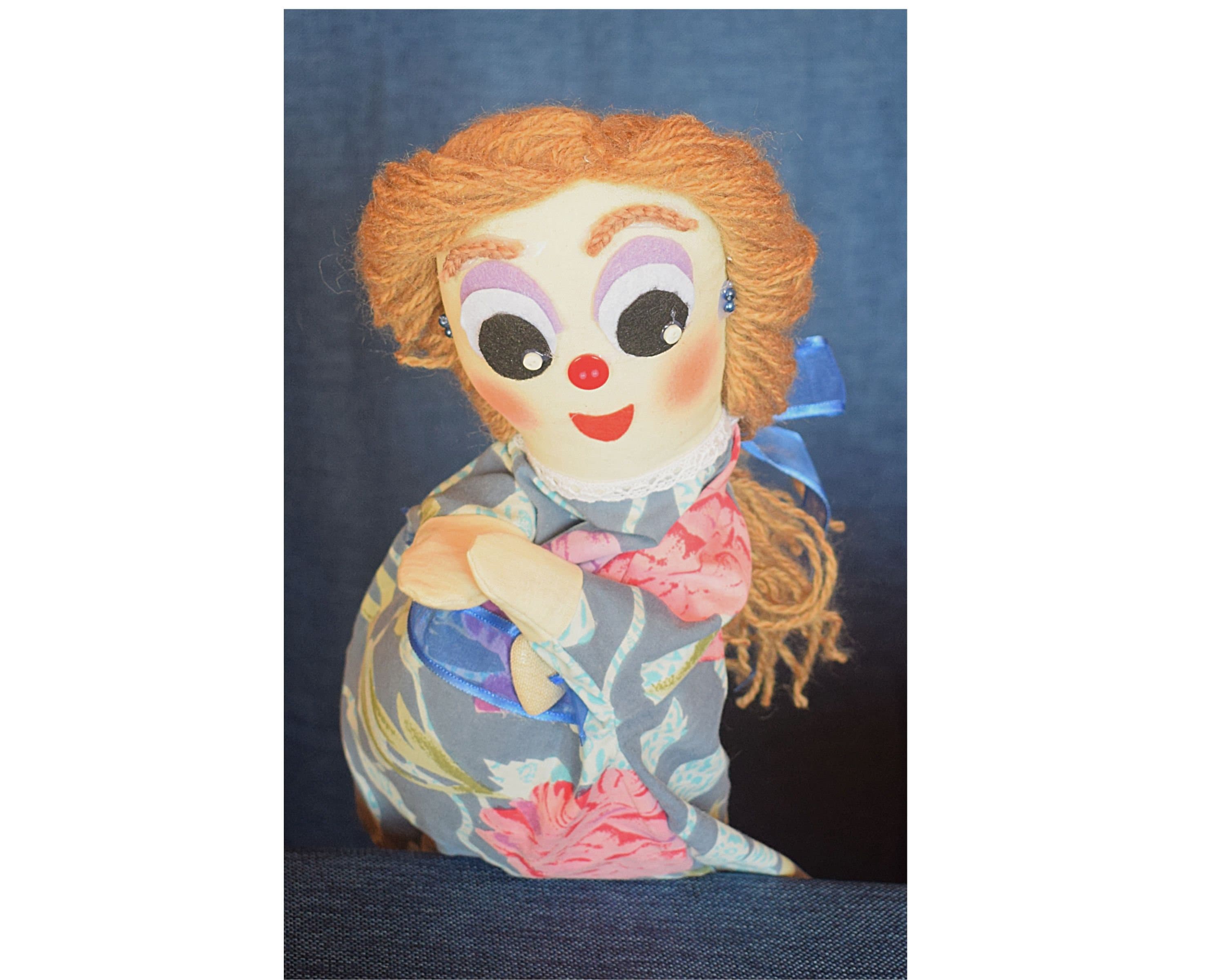 Pregnant Mother Puppet With Baby,role Play 2 Item Handmade Glovepuppet ...