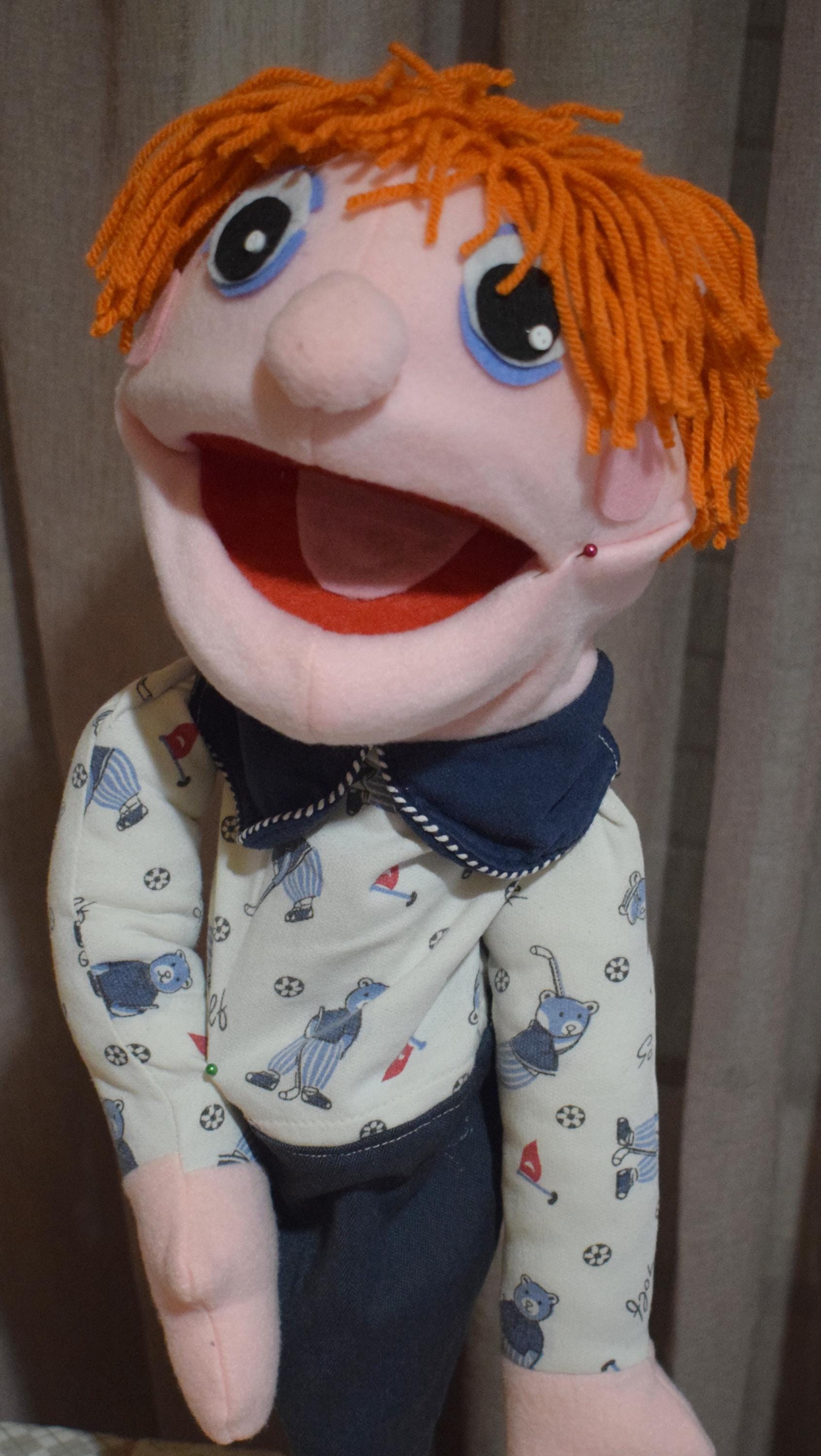 Handmade Muppet Boy Educational Puppet Ideal for Kids and Teachers 50cm ...