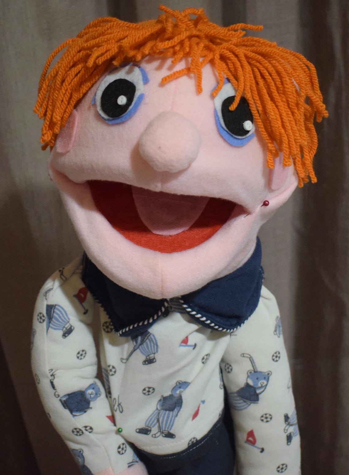 Handmade Muppet Boy Educational Puppet Ideal for Kids and Teachers 50cm ...