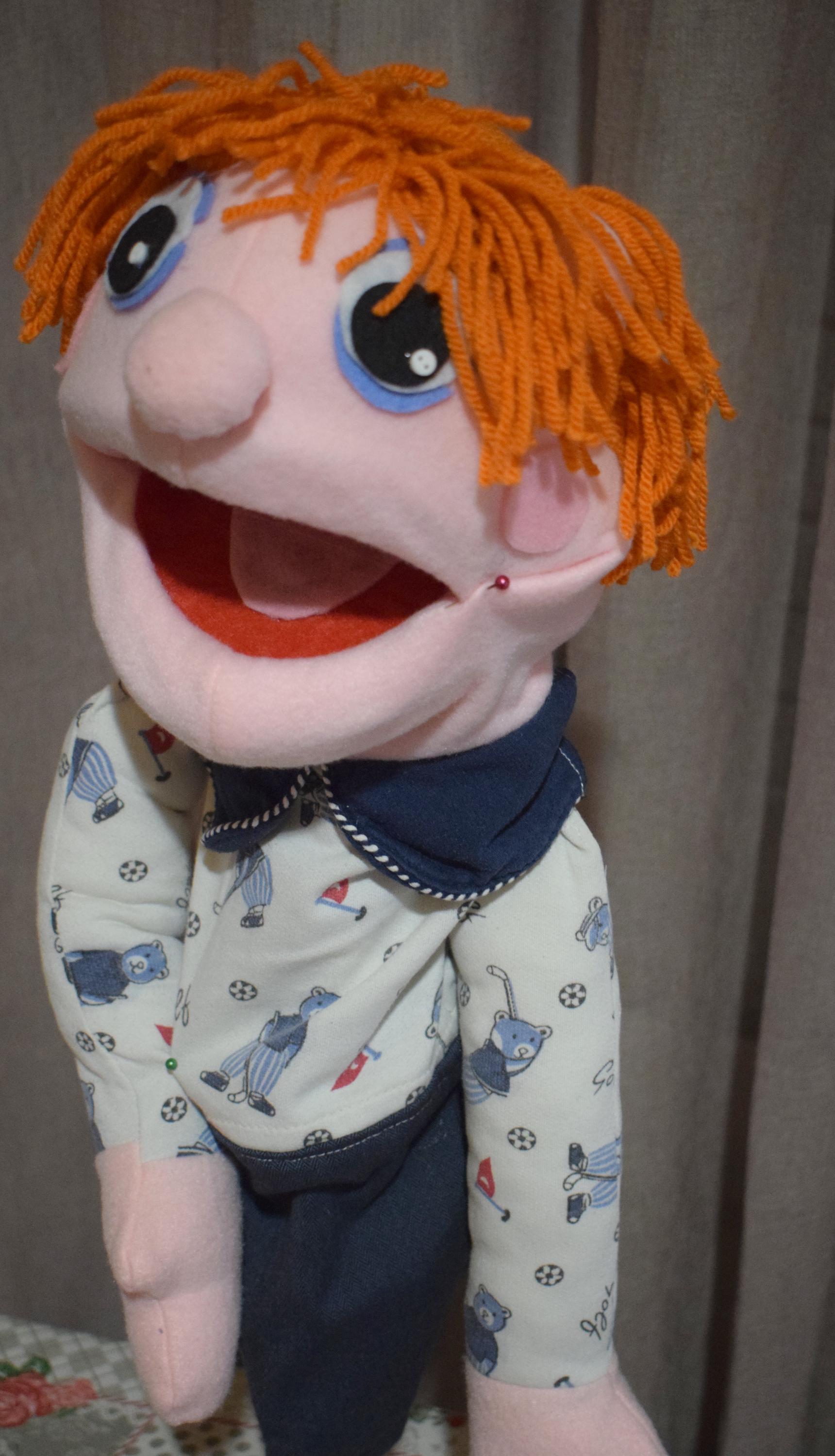 Handmade Muppet Boy Educational Puppet Ideal for Kids and Teachers 50cm ...