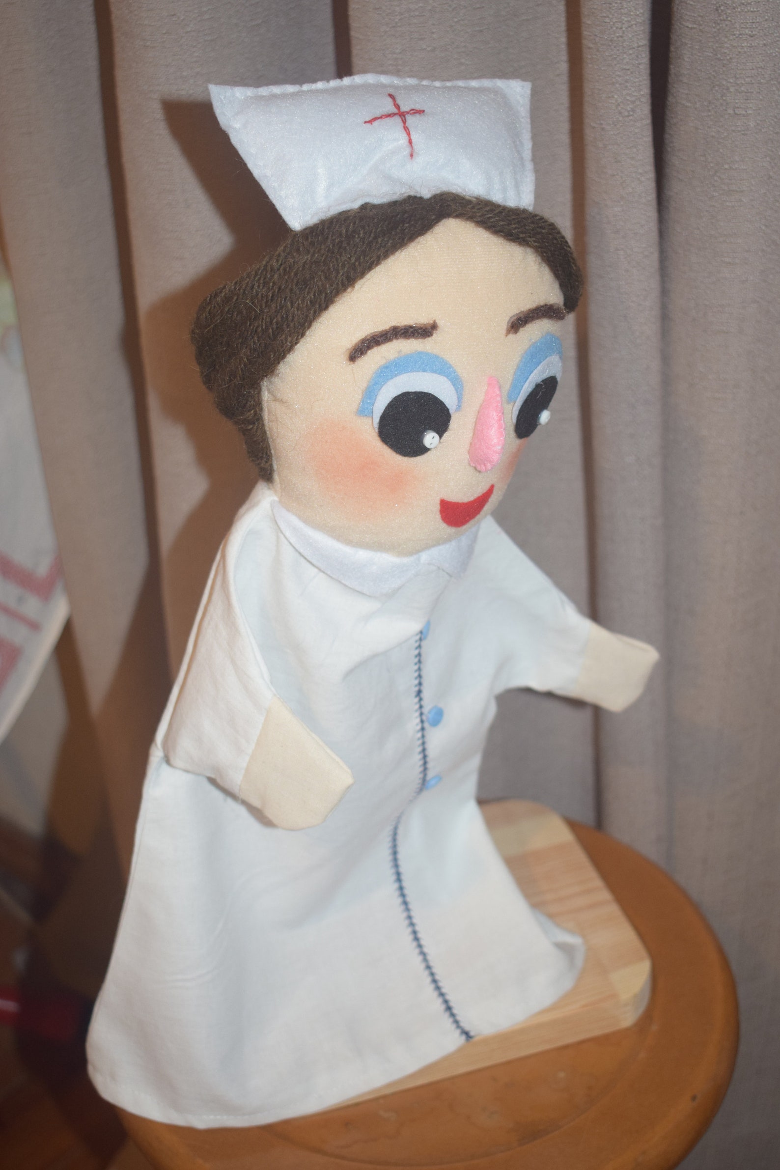 Little Nurse,hand Made Puppet for Role Play for Lessons,pretended Play ...