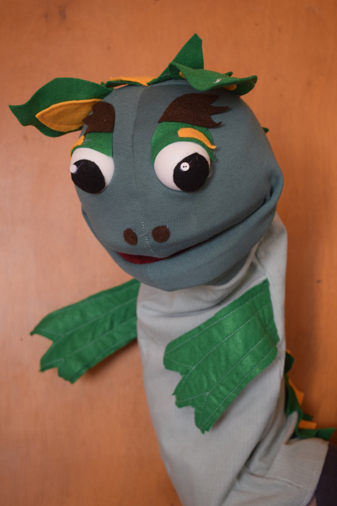Dragon of Fears a Small Muppet Type Puppet for Playing Educational Use ...