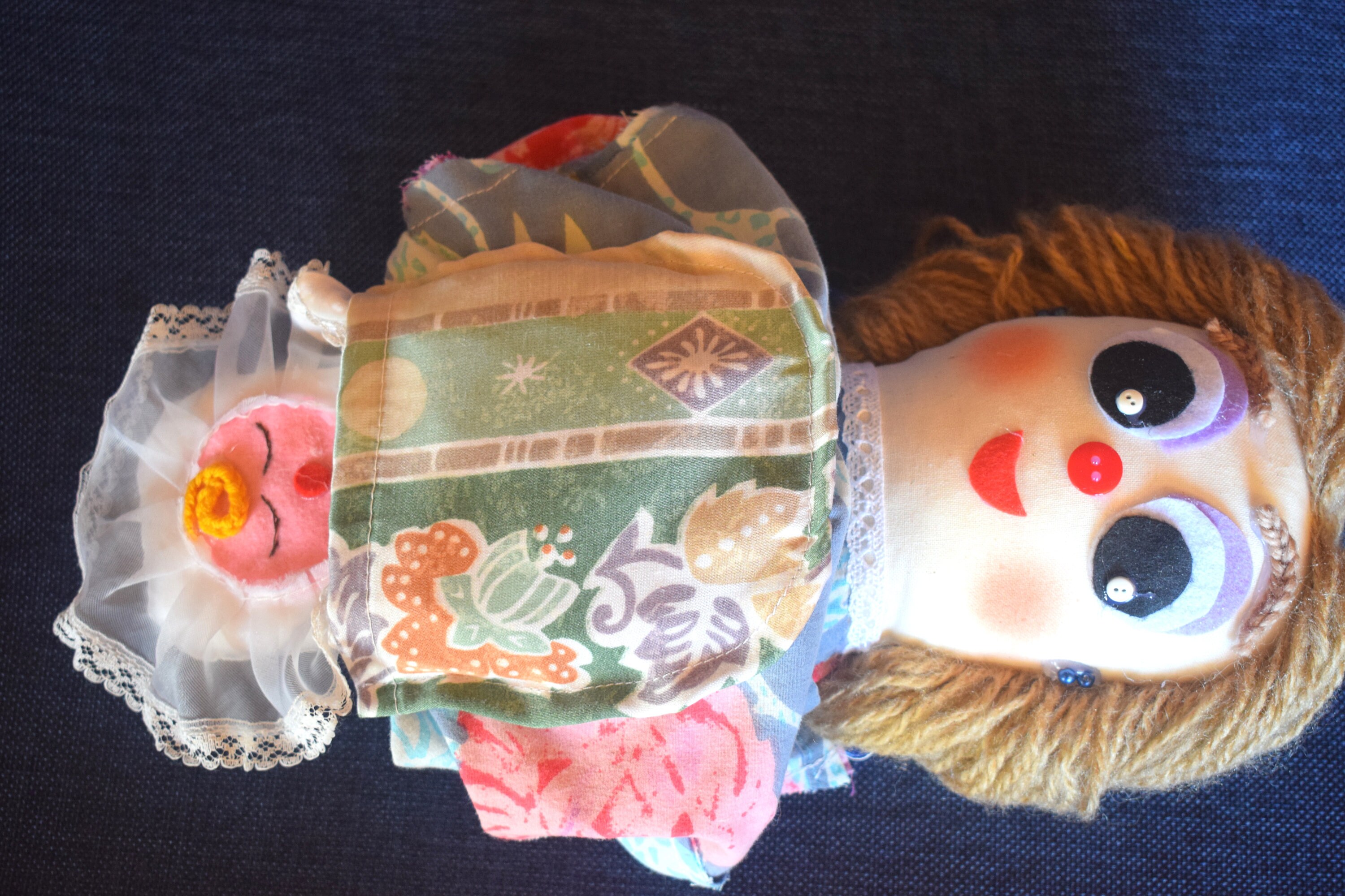 Pregnant Mother Puppet With Baby,role Play 2 Item Handmade Glovepuppet ...