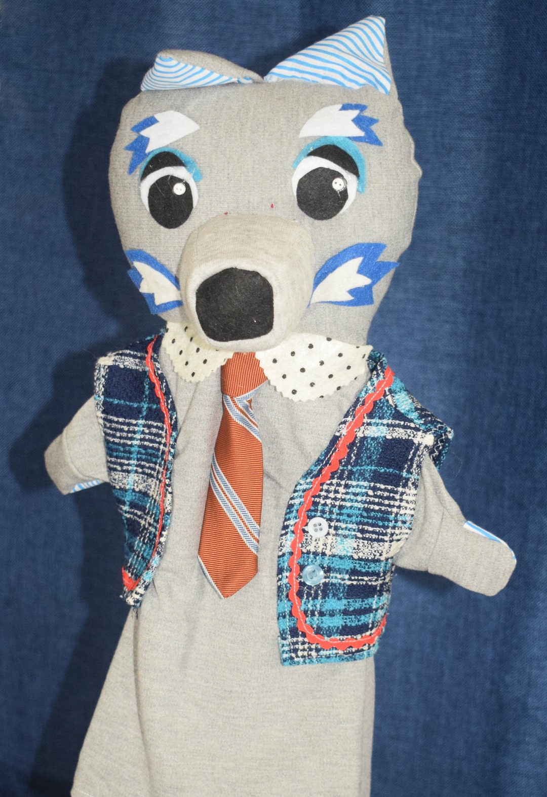 The Gray Wolf, a Puppet for Puppetry, for Storytelling, for Play, a ...