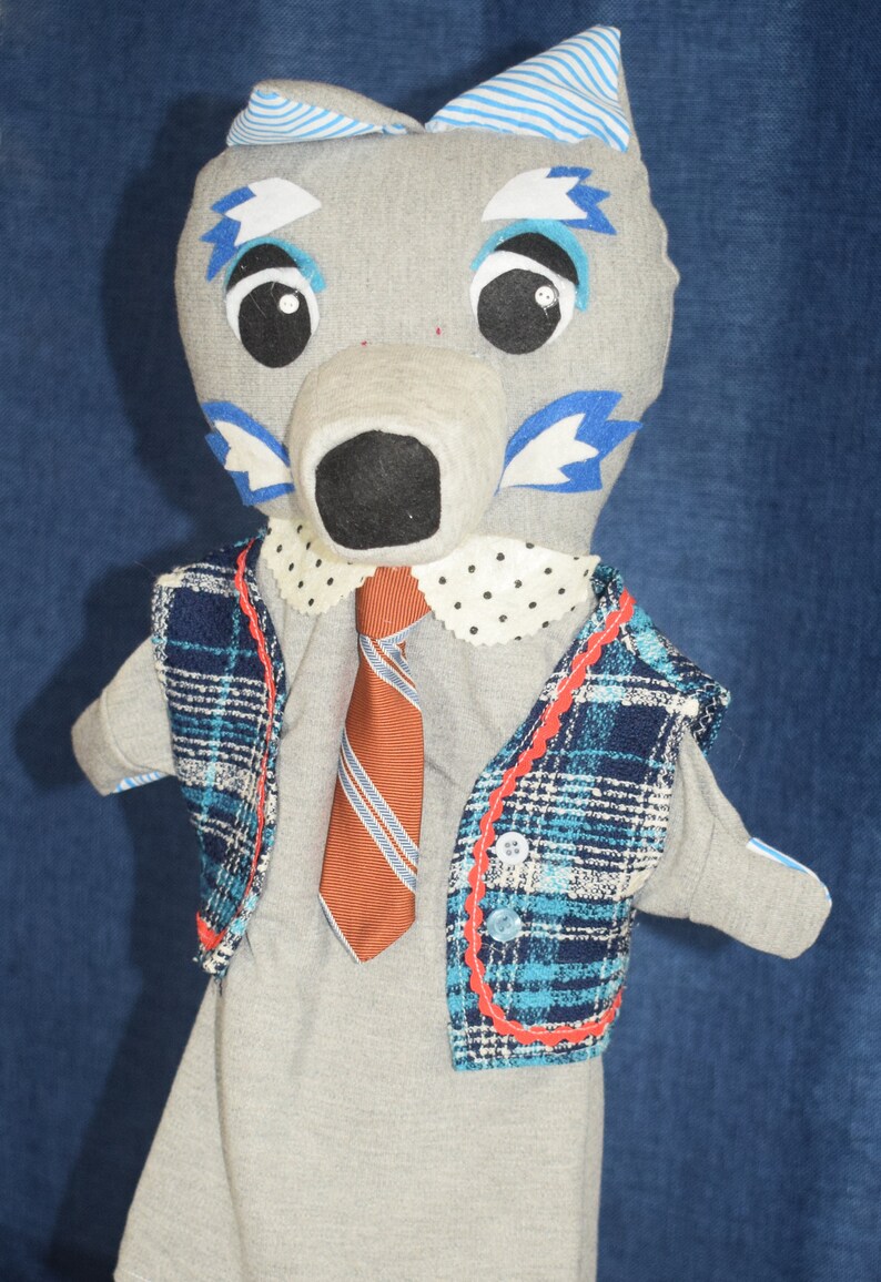 The Gray Wolf, a Puppet for Puppetry, for Storytelling, for Play, a ...