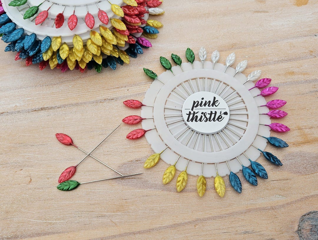 Colourful Long Pins for Sewing, 1x Wheel of Flat Head Craft Pins - Etsy UK