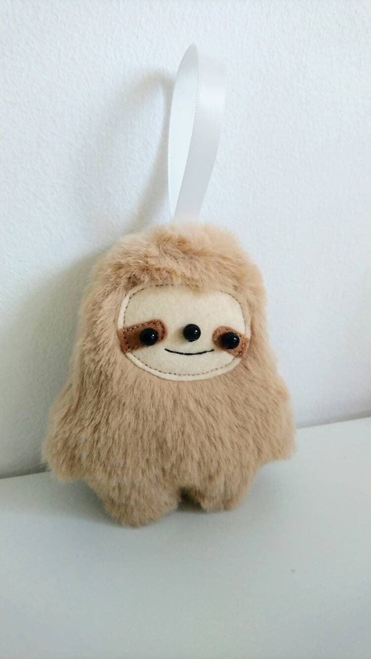 Sloth Plushie Hanging Decoration, Mini Sloth Christmas Tree Decoration ...