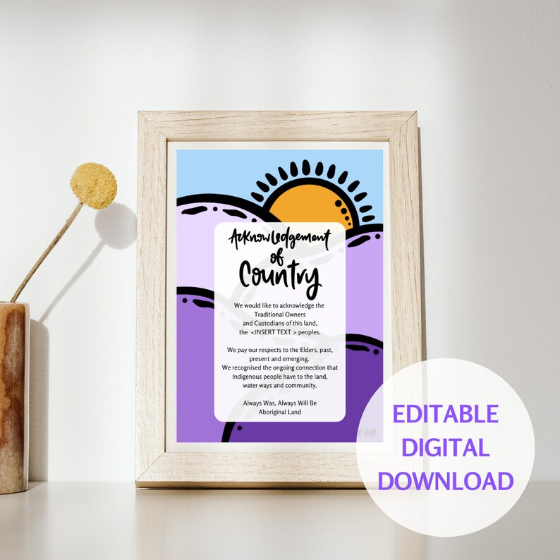 Acknowledgement of Country EDITABLE | Aboriginal Art | Classroom Early ...