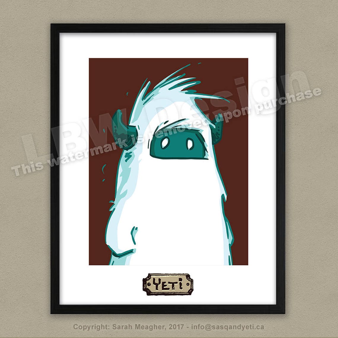 Yeti Portrait, Printable - Etsy