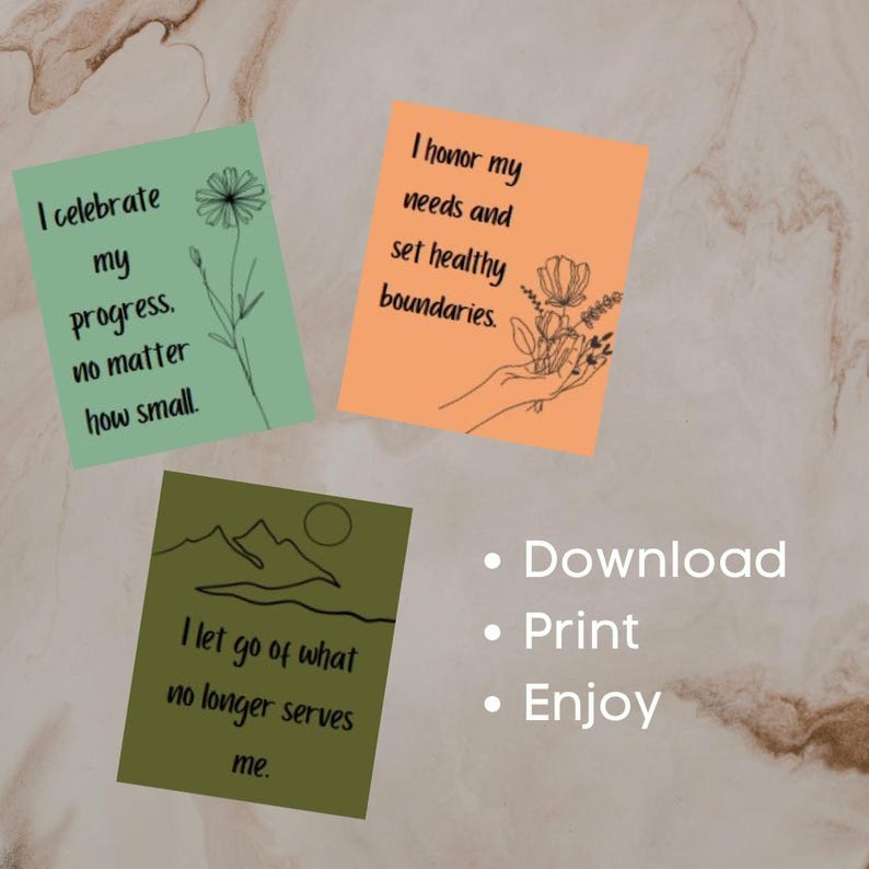 Rooted Affirmation Cards, Printable and Instant Download - Etsy