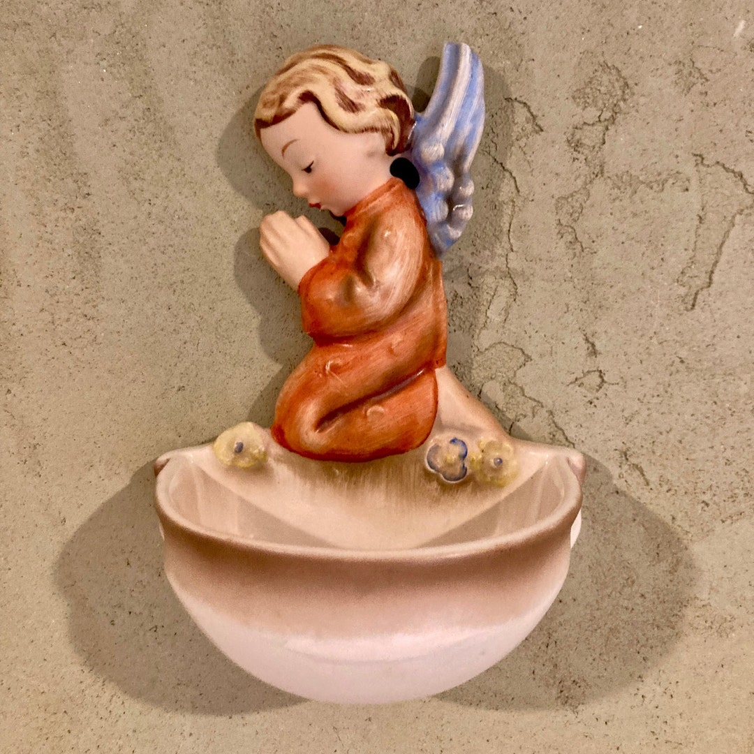 Vintage Hummel Holy Water Font, Praying Angel, 1940 - 1959 TMK 2 Stamped Full Bee - Etsy