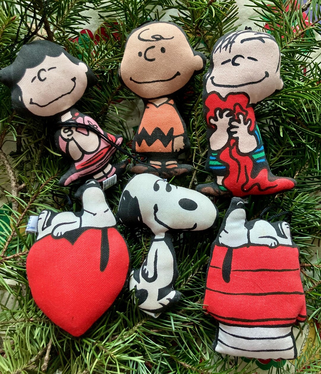 Rare Vintage 60s Peanuts Stuffed Ornaments - Set of 6 - Etsy