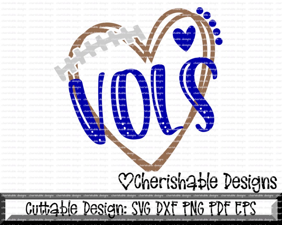 Football Svg, Vols SVG, Vols Football Cutting File, Heart Frame ...
