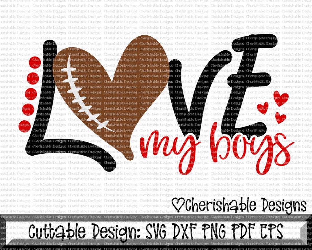 Football Svg Love My Boys Football Svg Football Mom Svg - Etsy