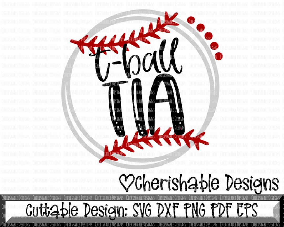 T Ball Svg, T Ball Tia Svg, T Ball Cutting File, T-ball Svg, Heart ...