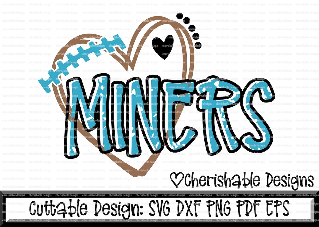 Football Svg, Miners SVG, Miners Football Cutting File, Distressed ...