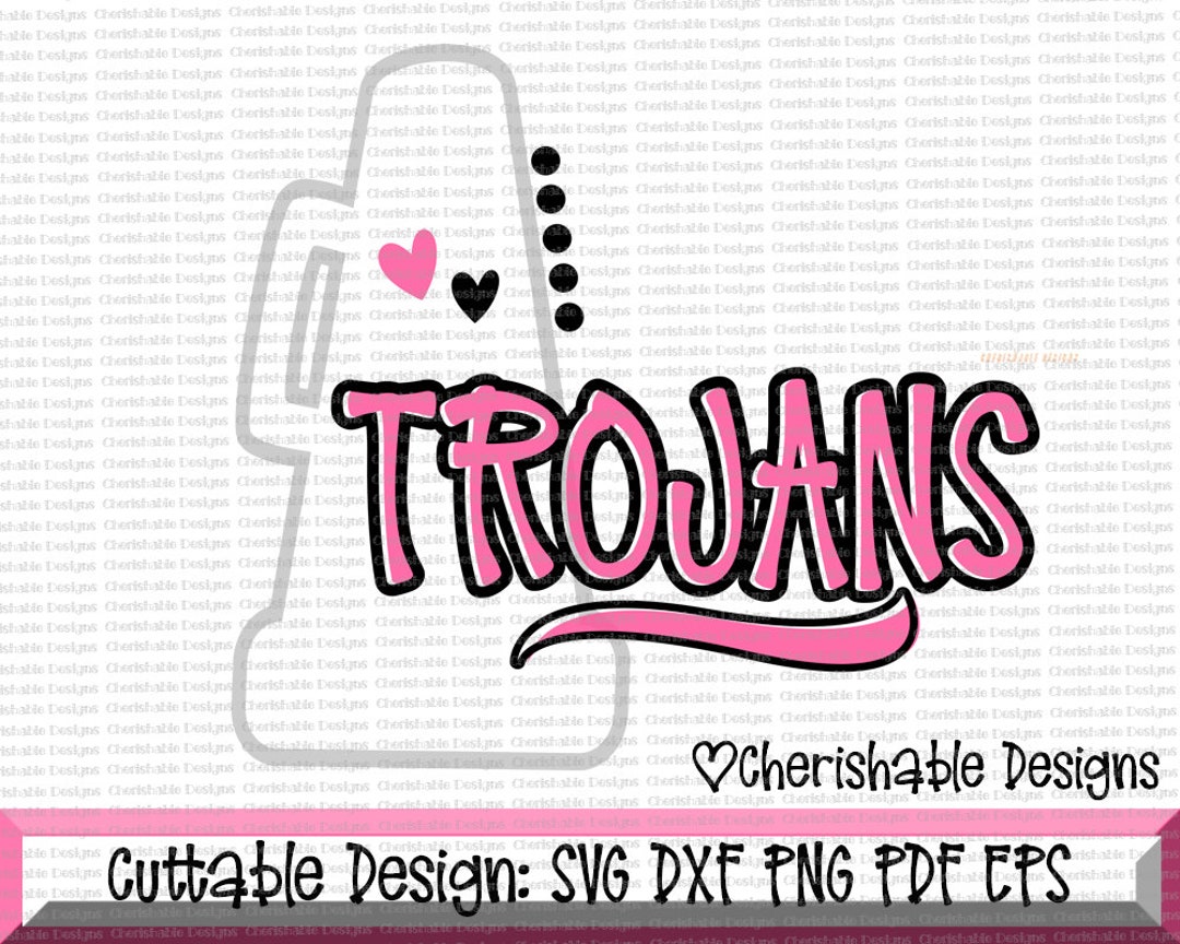 Cheerleader Svg Trojans Cheer Svg Cheerleader Cutting File - Etsy