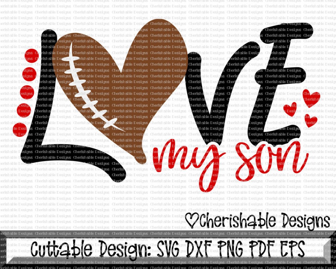 Football Svg Love My Son Football Svg Football Cousin Svg - Etsy