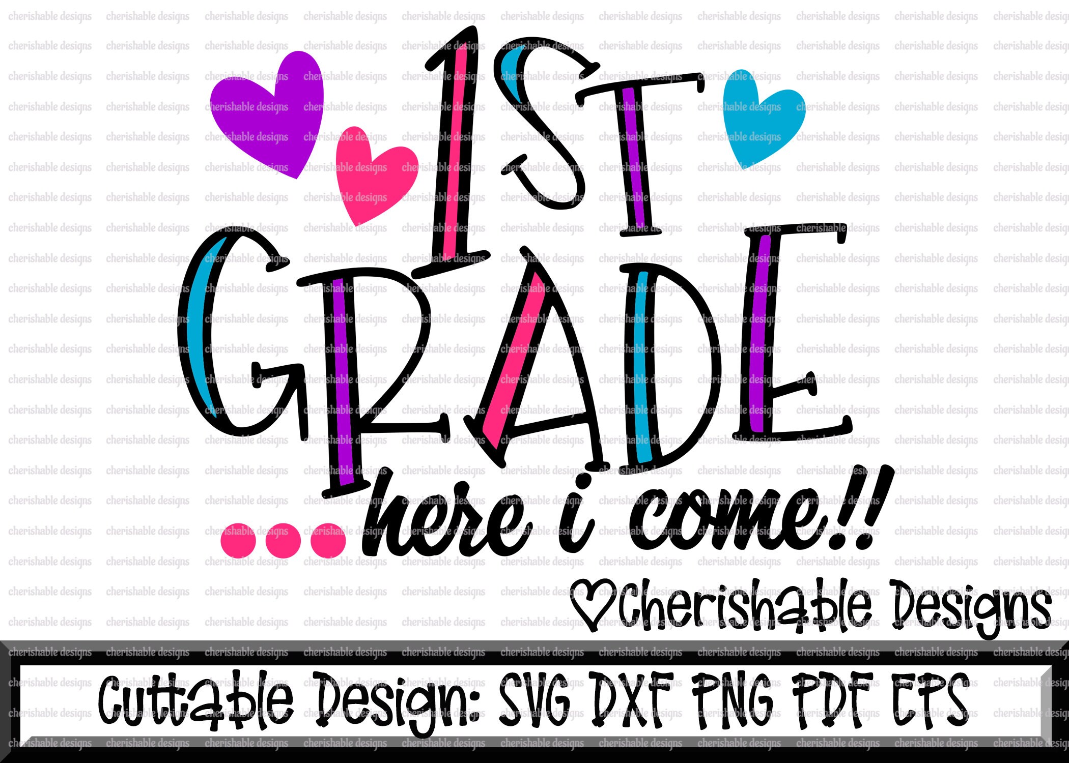 1st Grade Svg First Grade Svg School Svg Here I Come Svg - Etsy