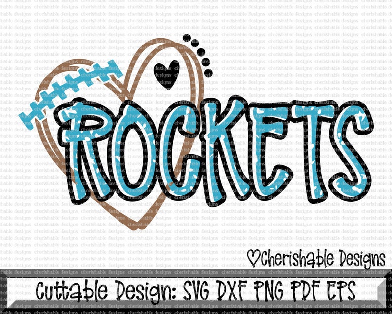 Football Svg Rockets SVG Rockets Football Cutting file | Etsy