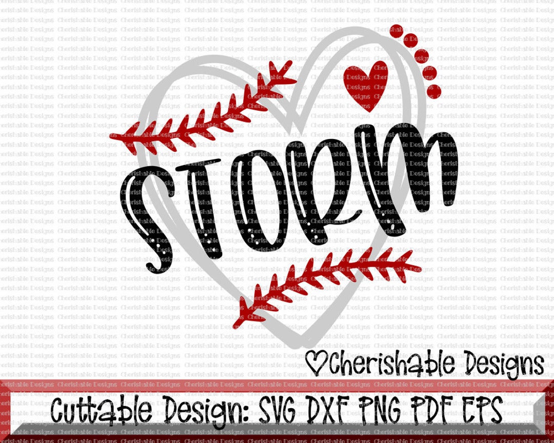 Baseball Svg, Softball Svg, Storm Baseball Cutting File, Heart Frame ...