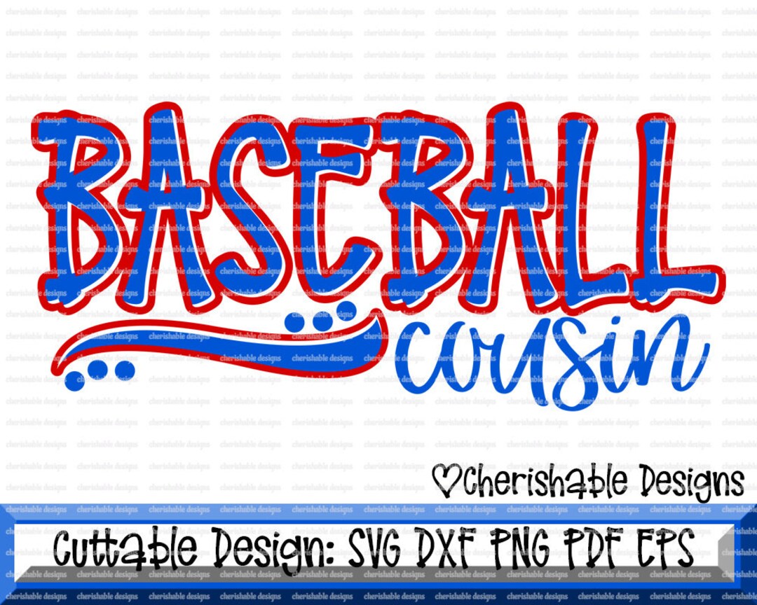 Baseball Svg, Baseball Cousin Svg, Baseball Cutting File, Family ...