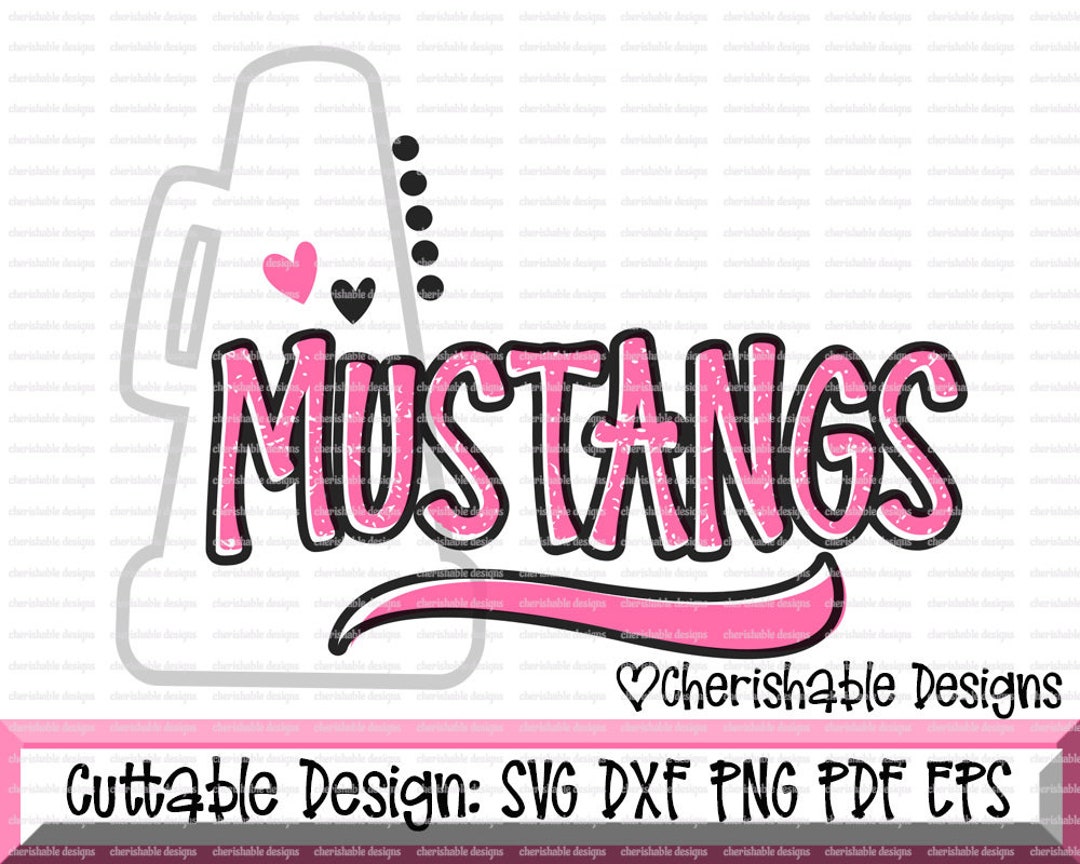 Cheerleader Svg Mustangs Cheer Svg Cheerleader Cutting File - Etsy