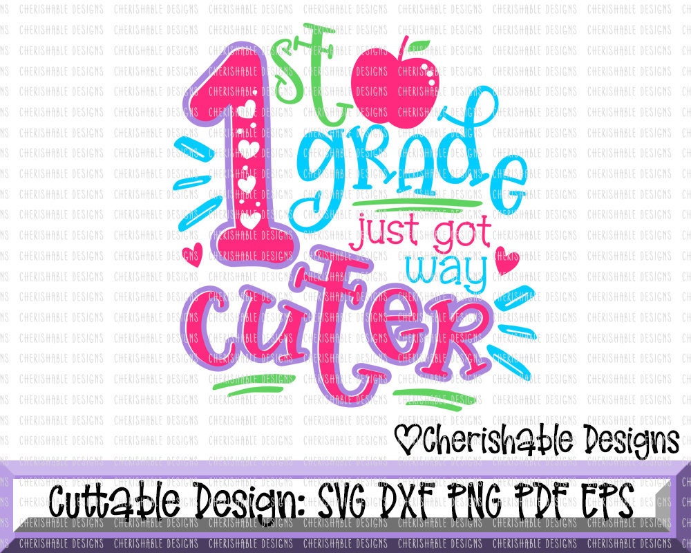 1er grado svg Primer grado svg Escuela svg Regreso a la - Etsy España