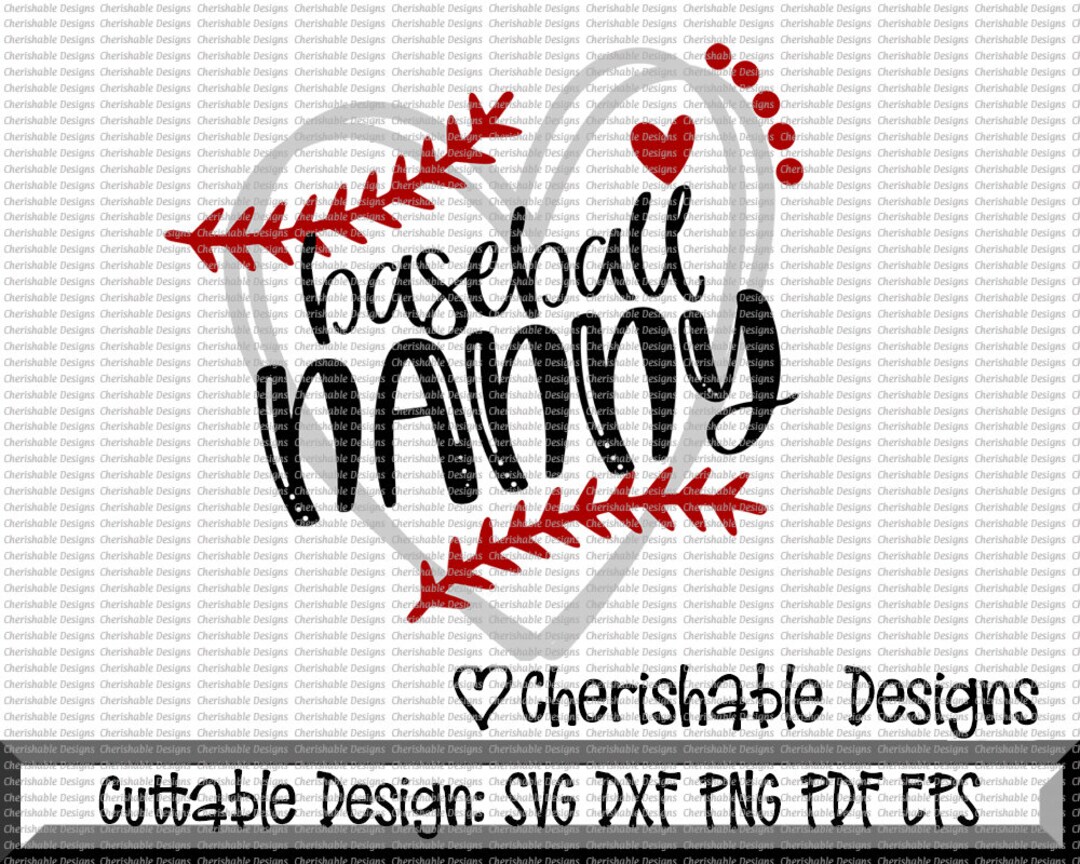 Baseball Svg, Baseball Nanny Svg, Baseball Cutting File, Heart Frame ...
